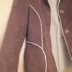 Old Navy | Jackets & Coats | Old Navy Brown Suede Fall Button Sweater Sz M | Poshmark